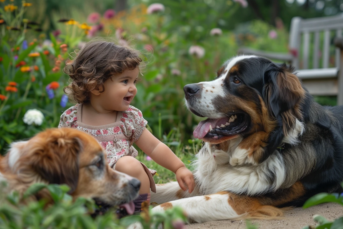 Les petits enfants et leurs grands chiens : une collection magnifique ...